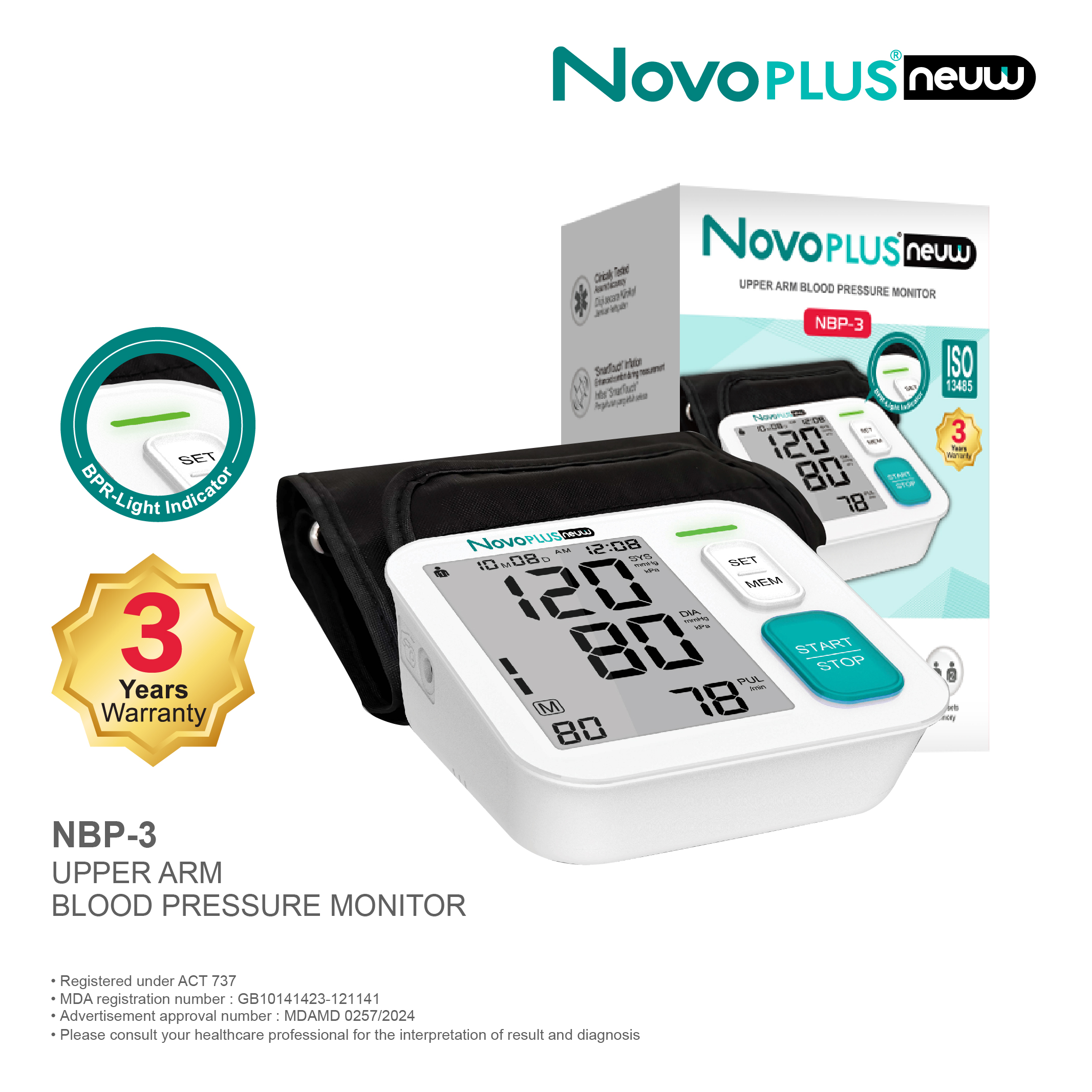 NovoplusNEUW NBP-3 Upper Arm Blood Presusre Monitor | Shopee Malaysia