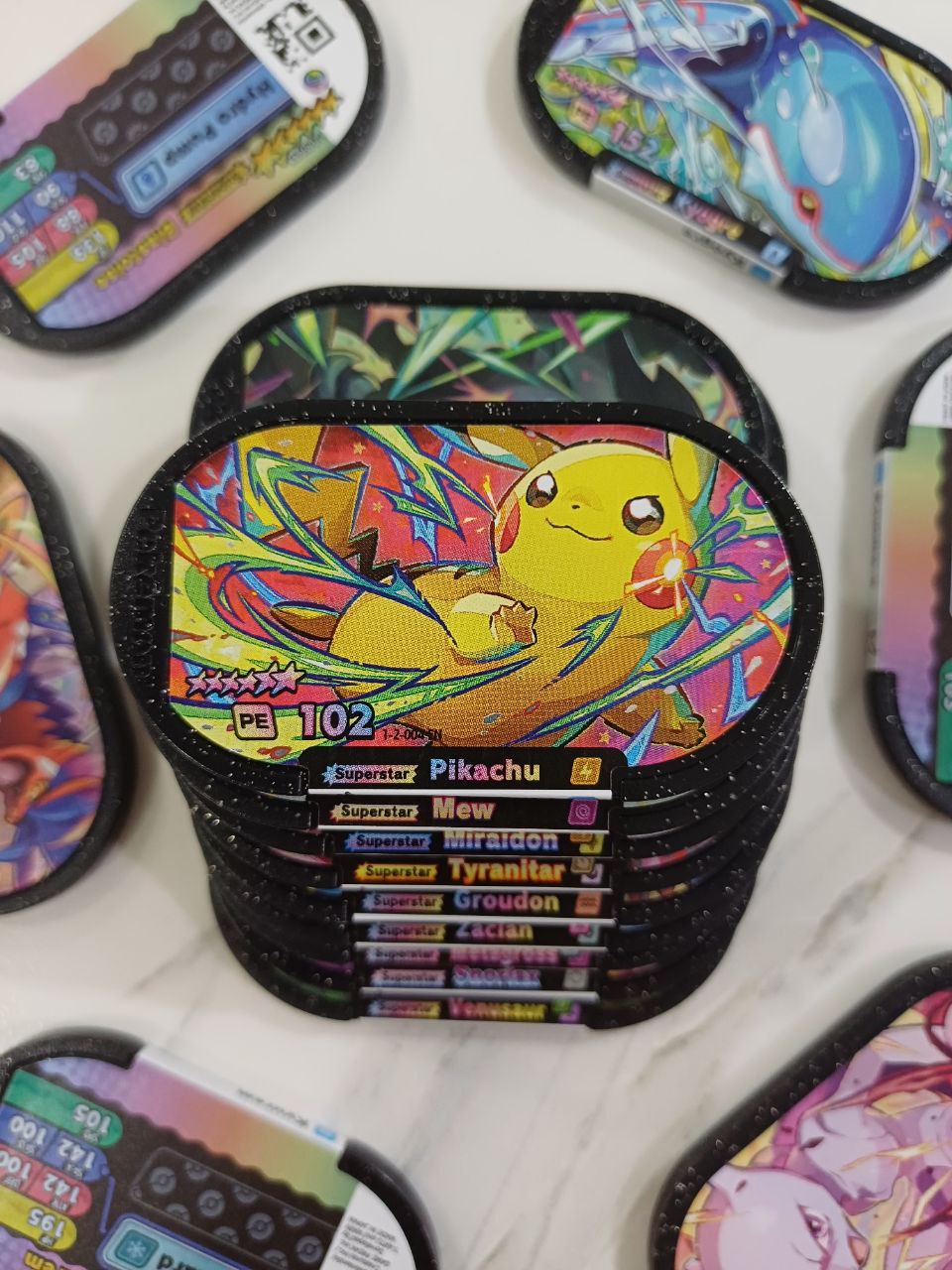 Pokemon Mezastar Legend ★Original 6 star★ Card Disk Fresh from Machine ...