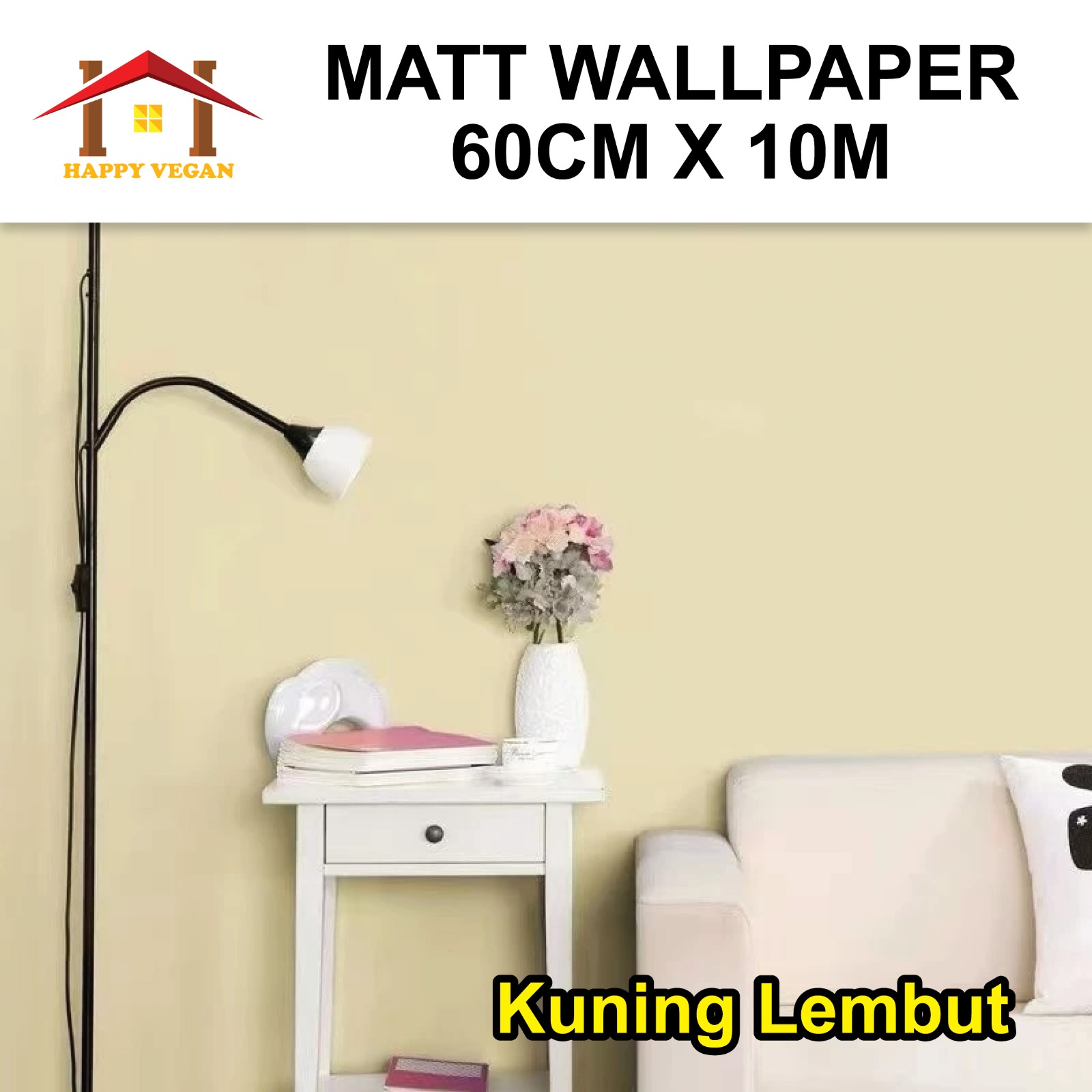 60cm*10 meter Matt Colour Wall Sticker Pure Colour Wall Plain Colour ...