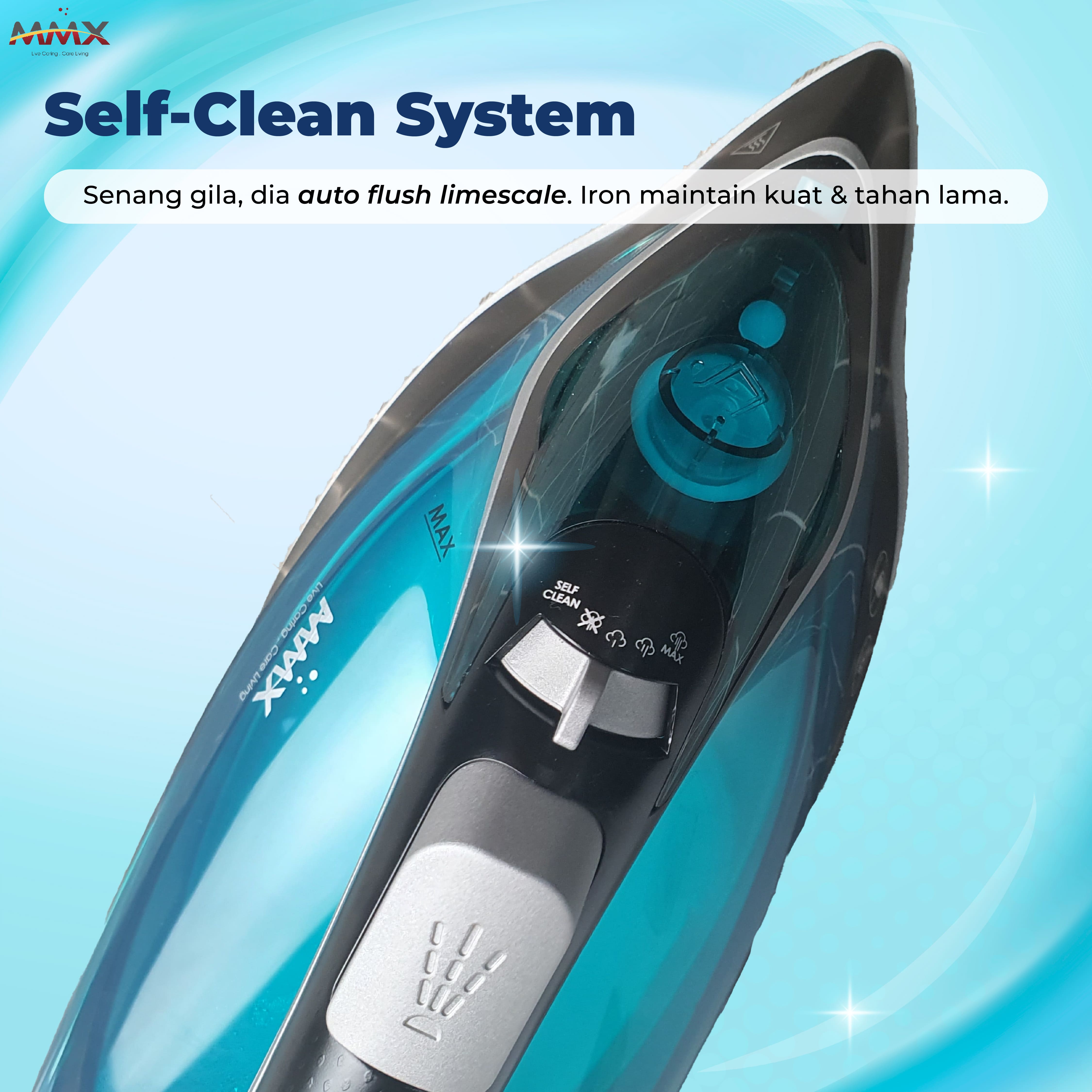 MMX ZeroBurn ProSteam (KB931N): Powerful Steam Iron with Auto Shut-Off ...