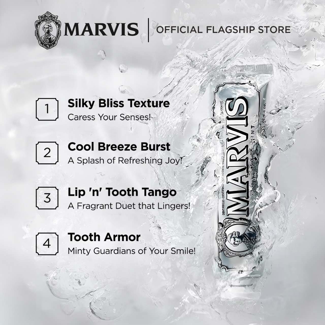 Marvis Toothpaste 85ml/75ml Fluoride Brightening Freshens Breath ...