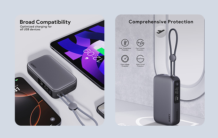 Aukey PB-Y47 30W Spark Sling Power Delivery 10000mAh Power Bank With ...
