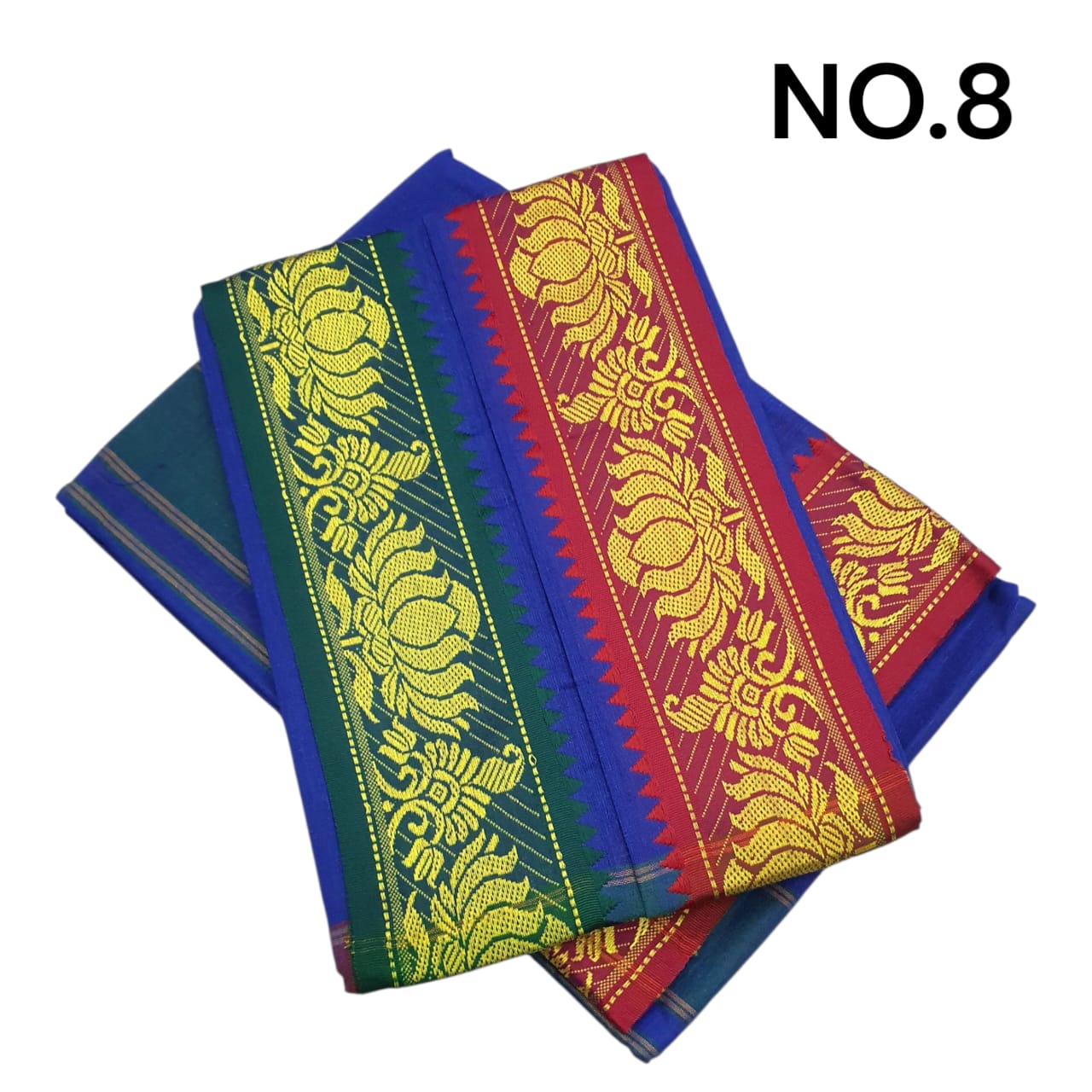 8x4 Abhinav Sathyam Special Color Cotton Veshti/Dhoti with Big Design ...