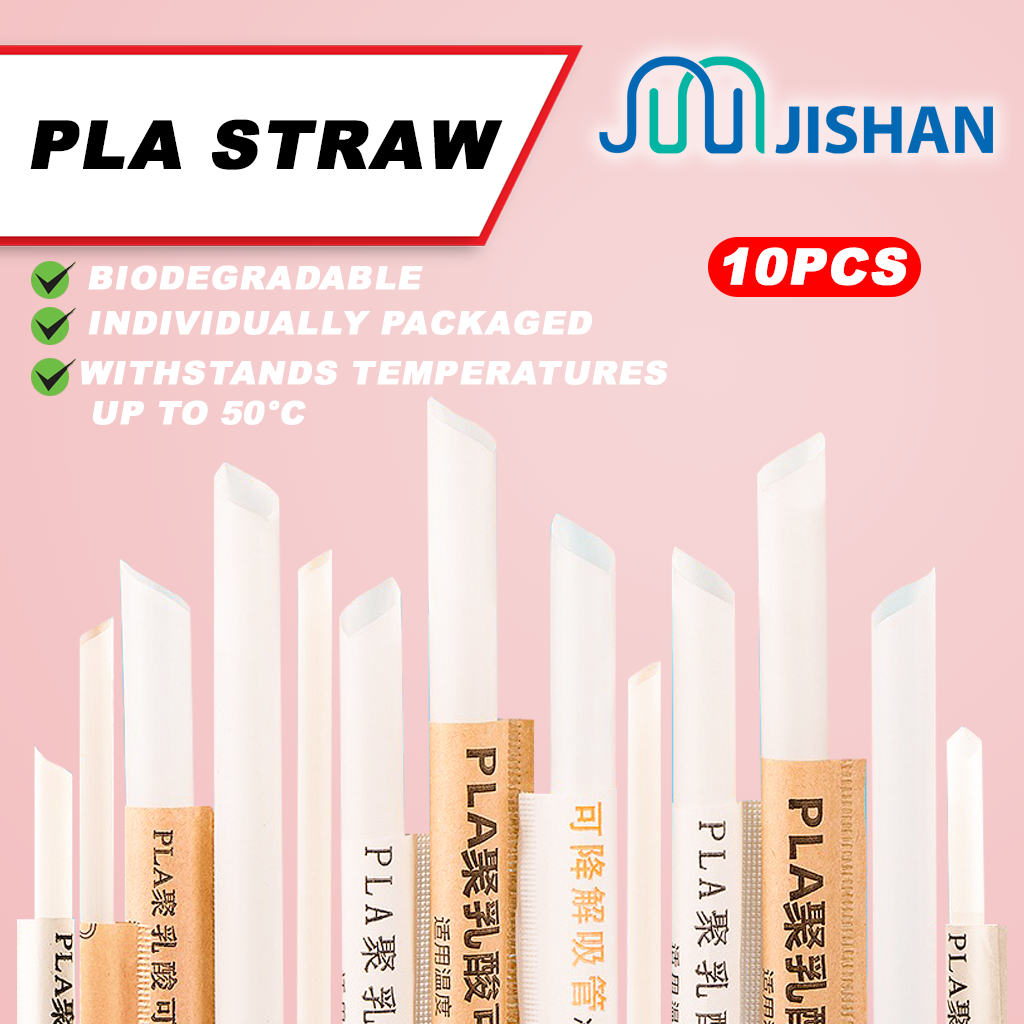 [10pcs] PLA Biodegradable Straw 0.6/1.2mm/ Individually Wrap Eco ...