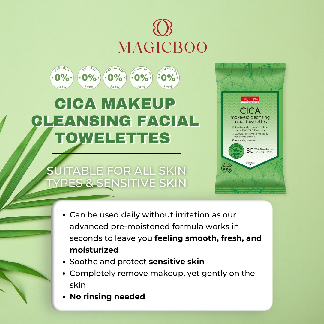 Magicboo Purederm Argan Oil/Micellar/Cica Make Up Remover Cleansing ...