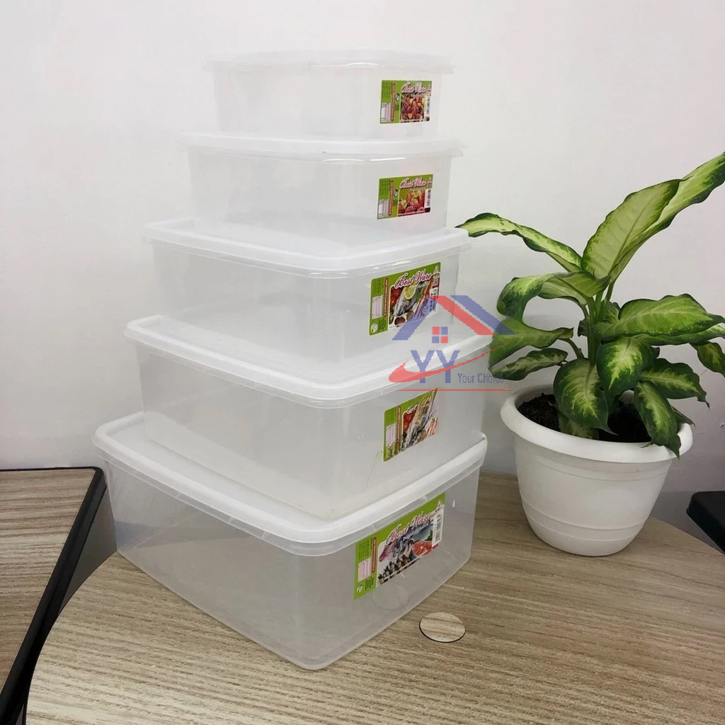 Bestware Transparent Plastic Freezer Container/Storage Container/Food ...