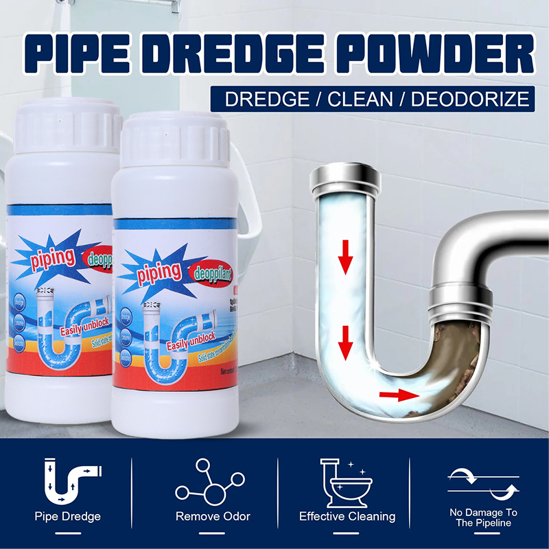 Clog Remover Drain Pipe Basin Cleaner Clogged Drainage Remover Powder ...