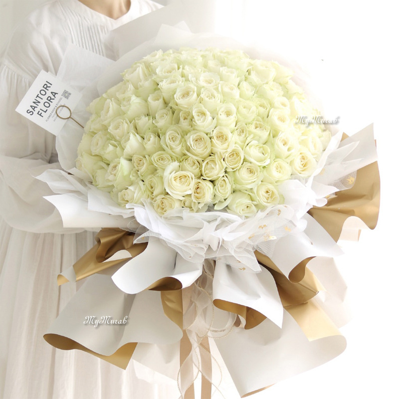 2TONE GOLD Waterproof Flower Wrapping Paper Bouquet Gift Florist Wrap ...