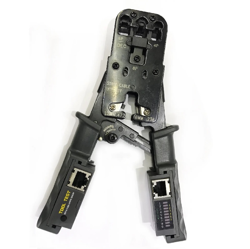 HT-022 Multifunctional Crimping Tool With Cable Tester for RJ45 RJ12 ...