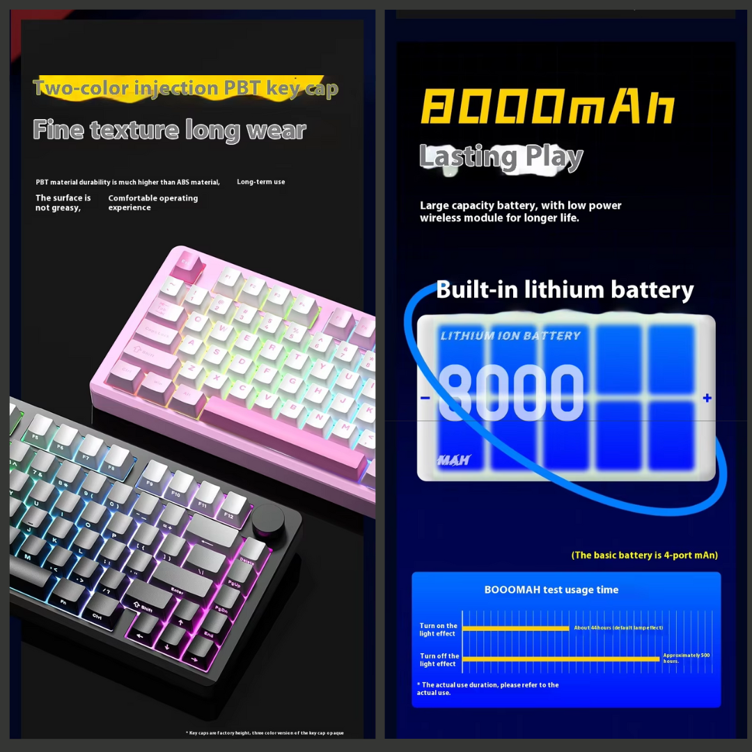 LEOBOG Hi8SE Tri-mode 80 Key Aluminum Keyboard CNC Aluminum Full Key ...