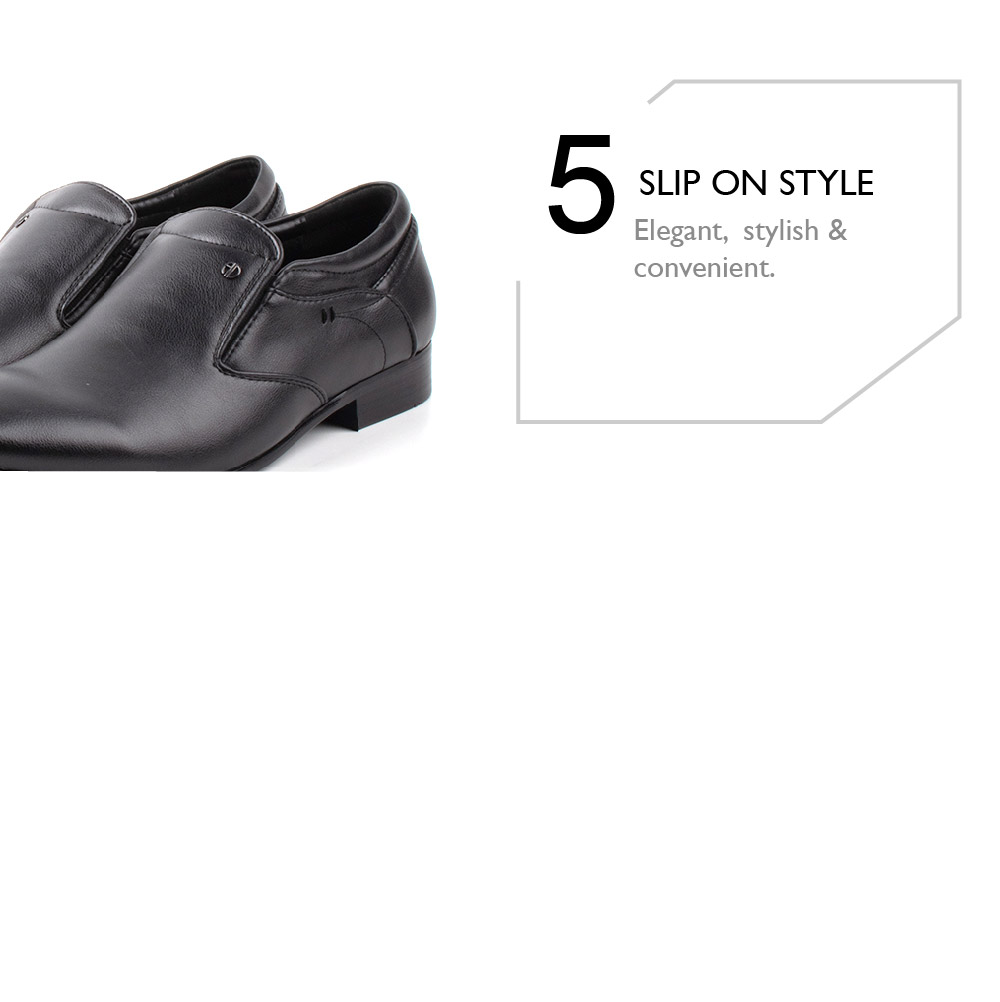 ALAIN DELON Men's PU Leather Business Shoes - Black 202417-NI1-1P ...