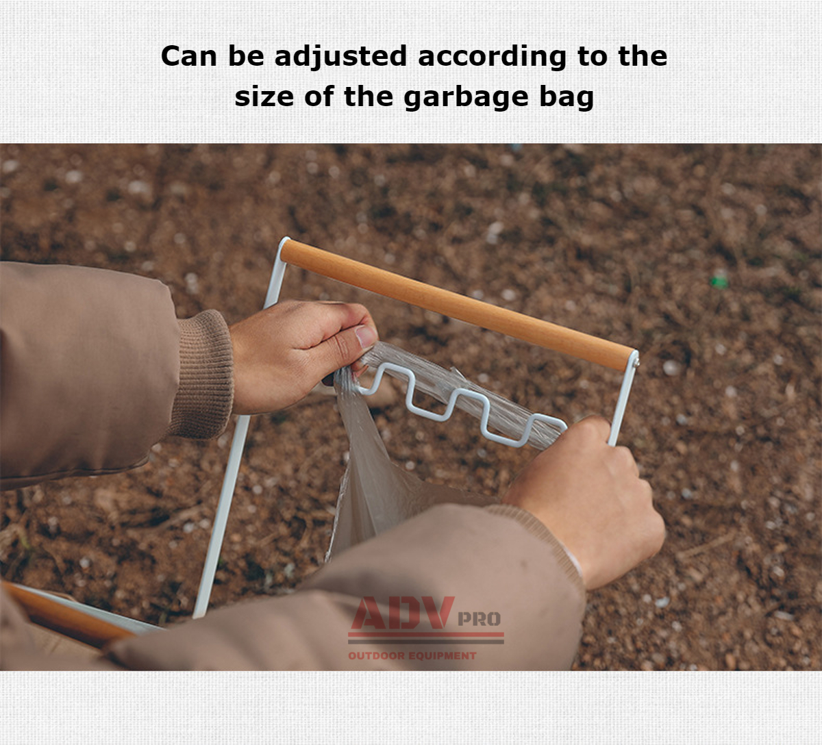 Outdoor Portable Garbage Rack Camping Trash Bag Holder Stand Iron ...