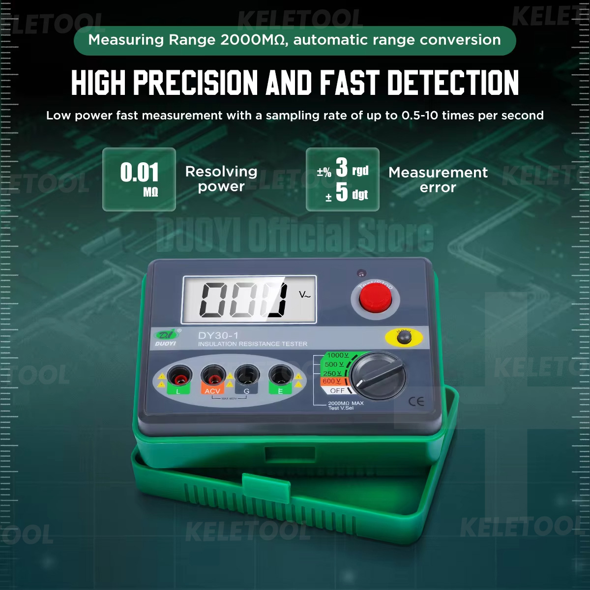DY4100 Kyoritsu Earth Tester Digital Resistance Tester Earth Ground ...
