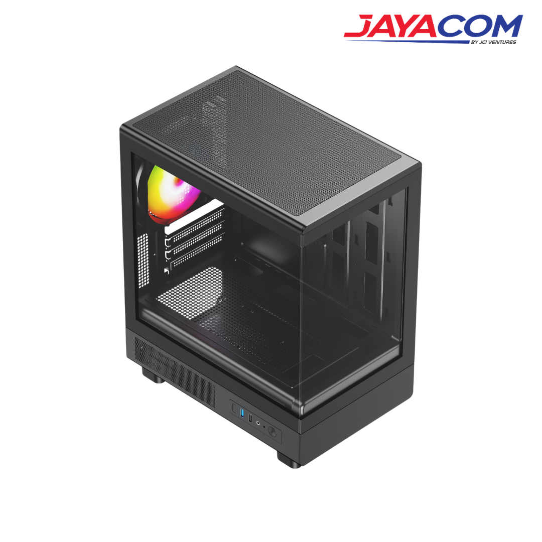 Invasion M-ATX M-2000 PC Casing Chassis – Black (Free 3x 120mm ARGB Fan ...