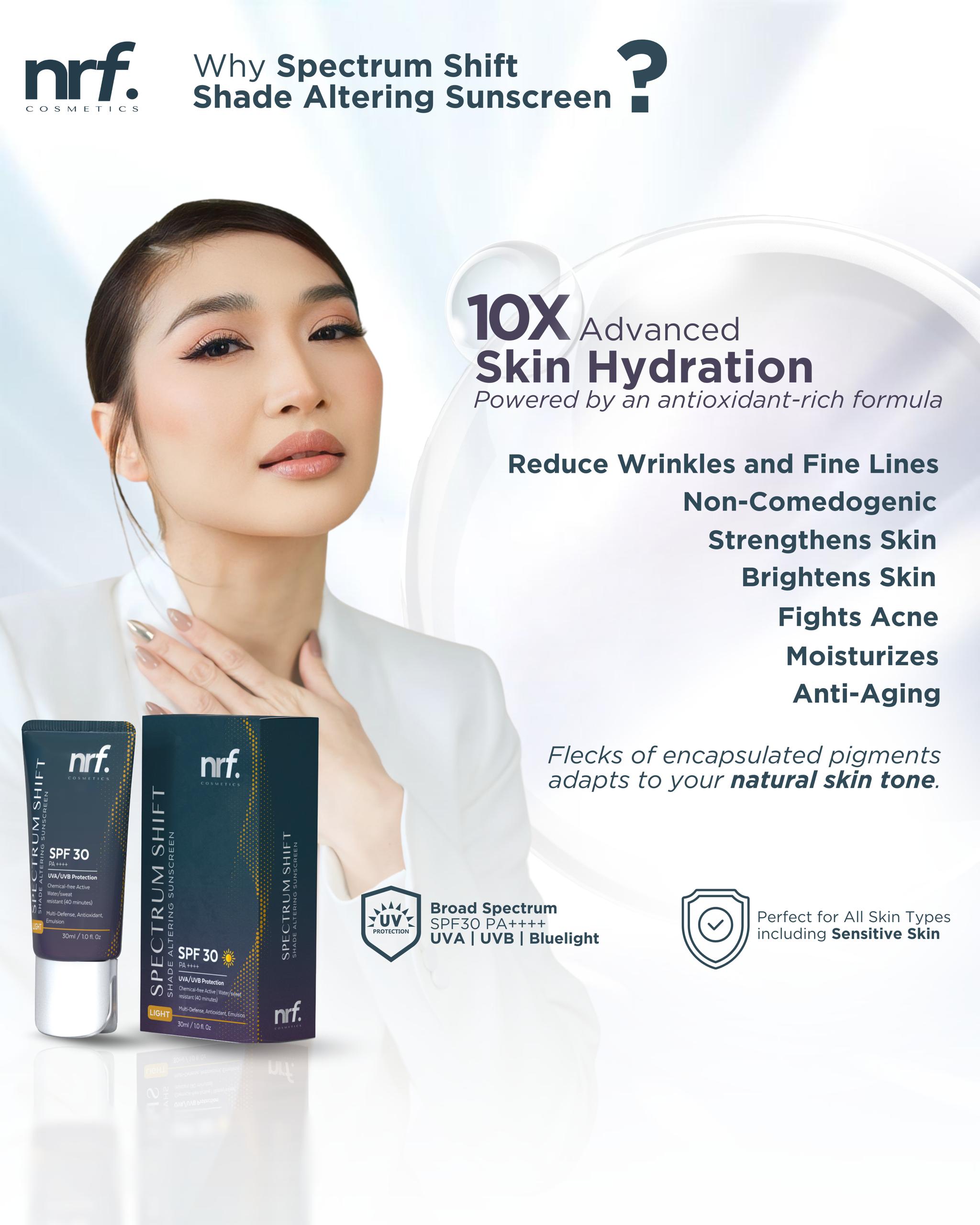 NRF Cosmetics The Spectrum Shift Shade Altering Sunscreen Spf30 PA ...