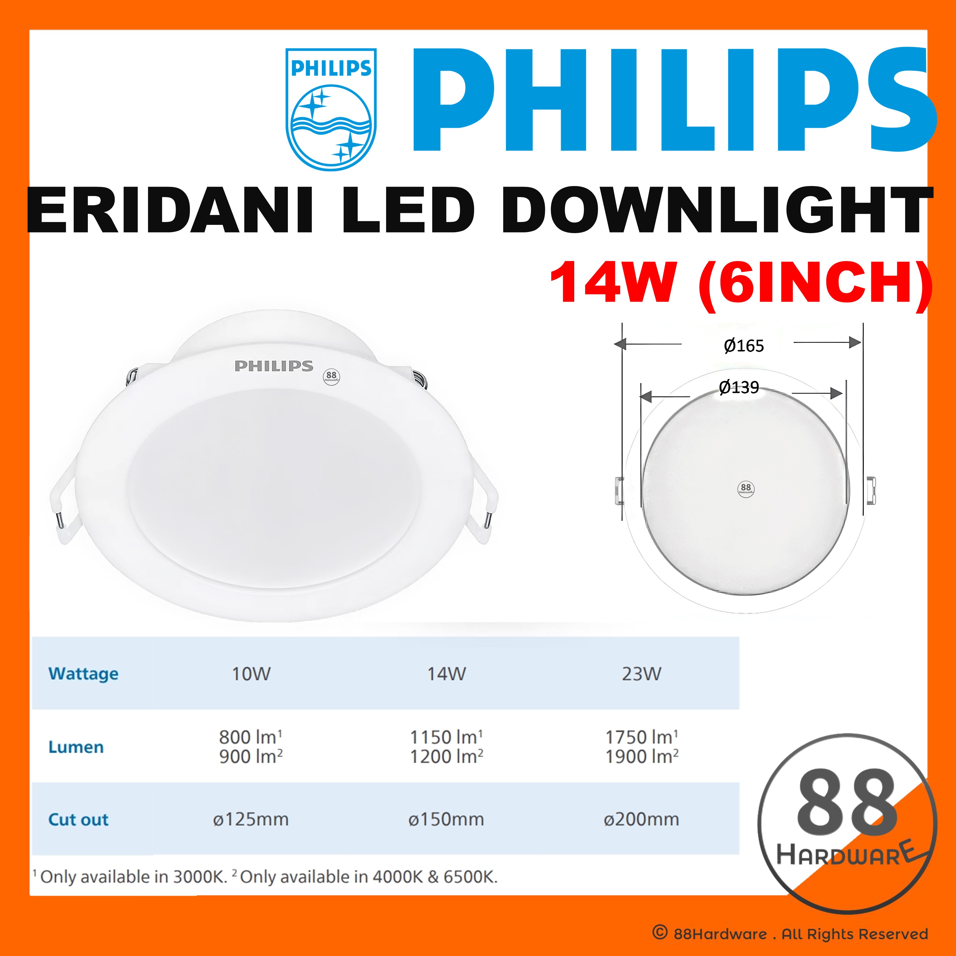 【100%ORI】*ready stock Eridani PHILIPS led downlight lampu downlight ...