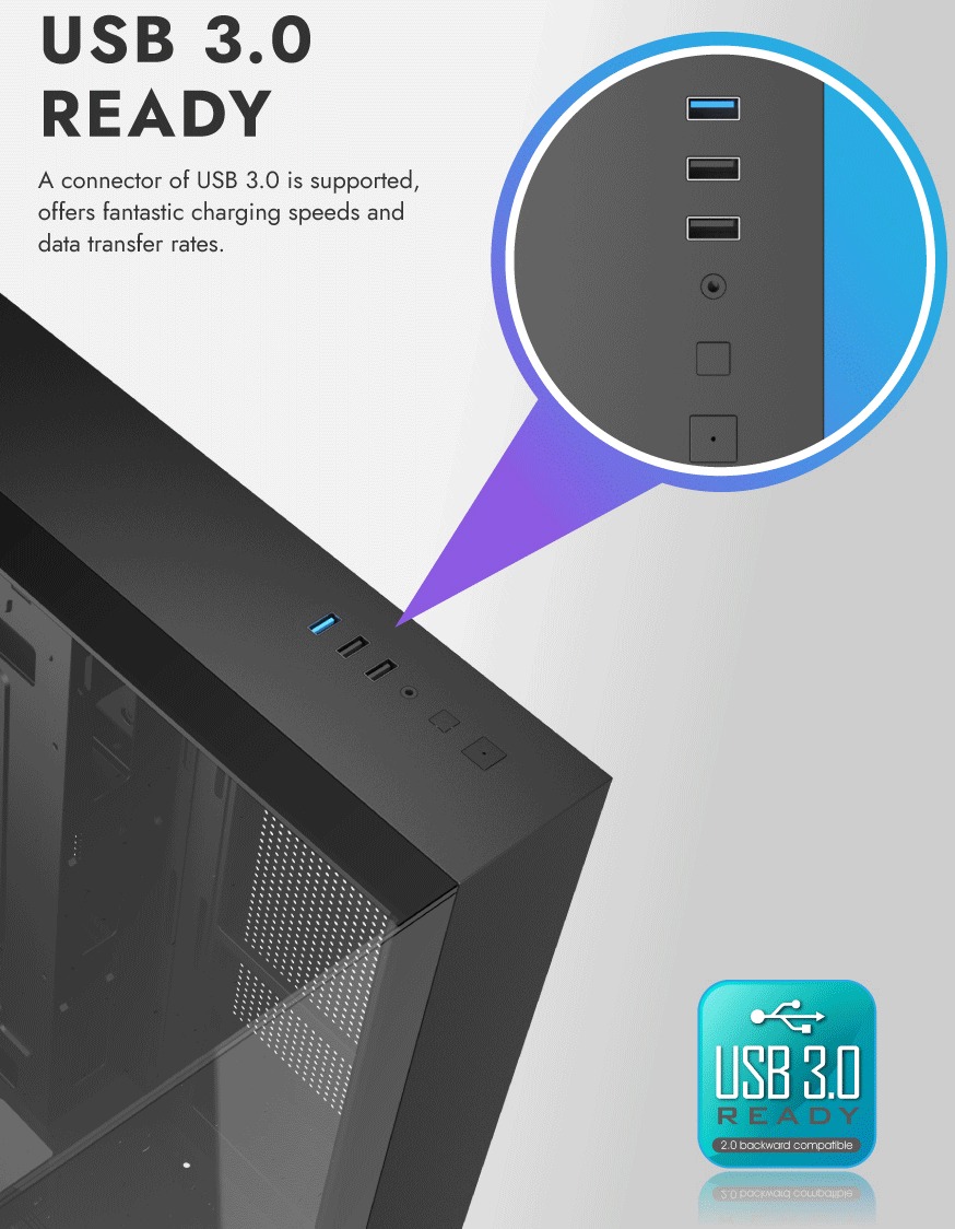 Aigo DarkFlash TH285M MATX PC Case Casing Chassis Luxury Premium ...