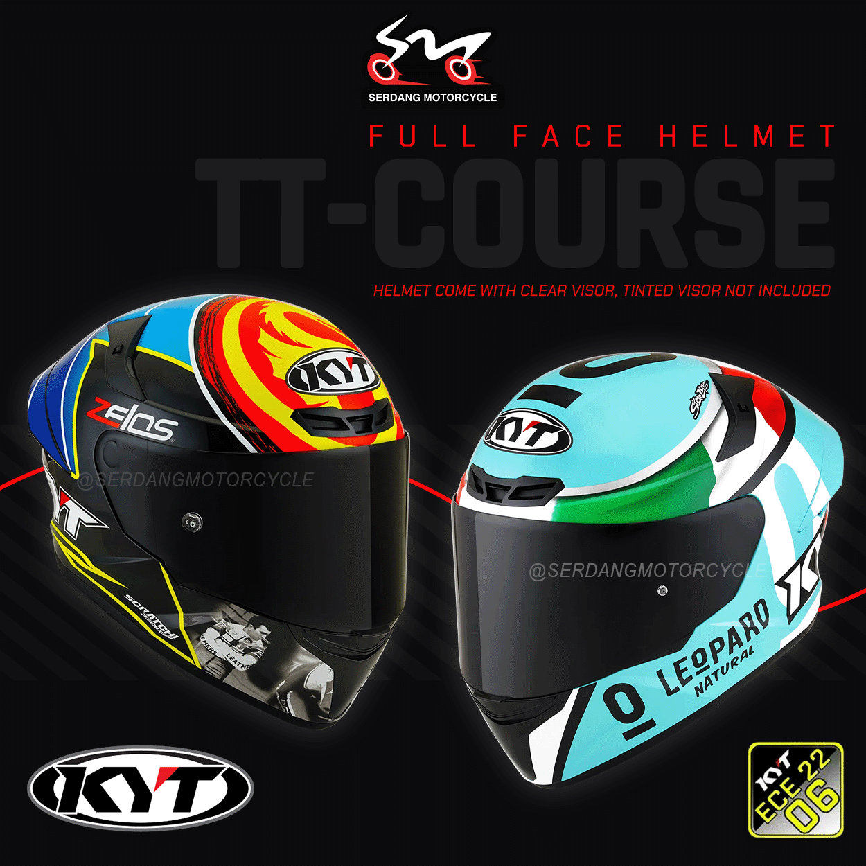 KYT TT-Course Full Face Helmet TT Course Topi Keledar Dalaporta Xavier ...