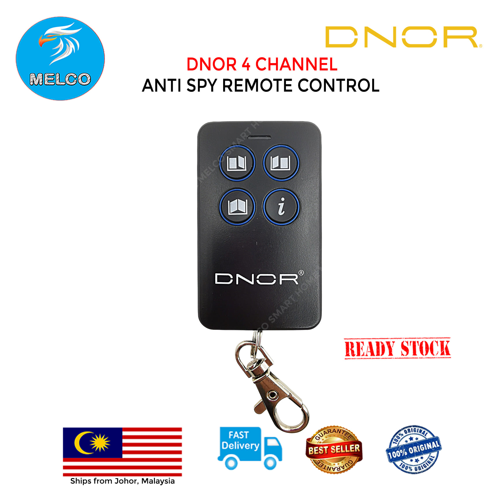 Dnor 4 Channel REMOTE CONTROL PERMIUM ANTI-SPY, A4 REMOTE CONTROL ( 4 ...