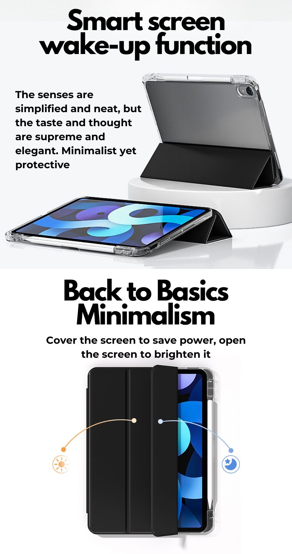 Ice Crystal Clear Acrylic Tablet Case for iPad Air 11 13 2025 Pro 11 13 ...