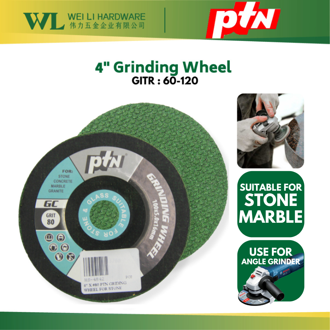 PTN #60-120 4" Stone Grinding Wheel for Angle Grinder / Griding Disc 4 ...