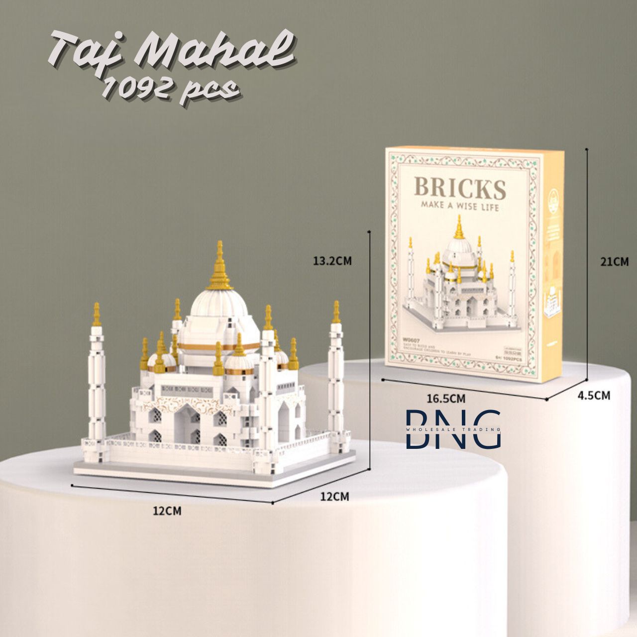 Nano Taj Mahal Building Blocks Cartoon Educational Toys Mainan Hadiah ...