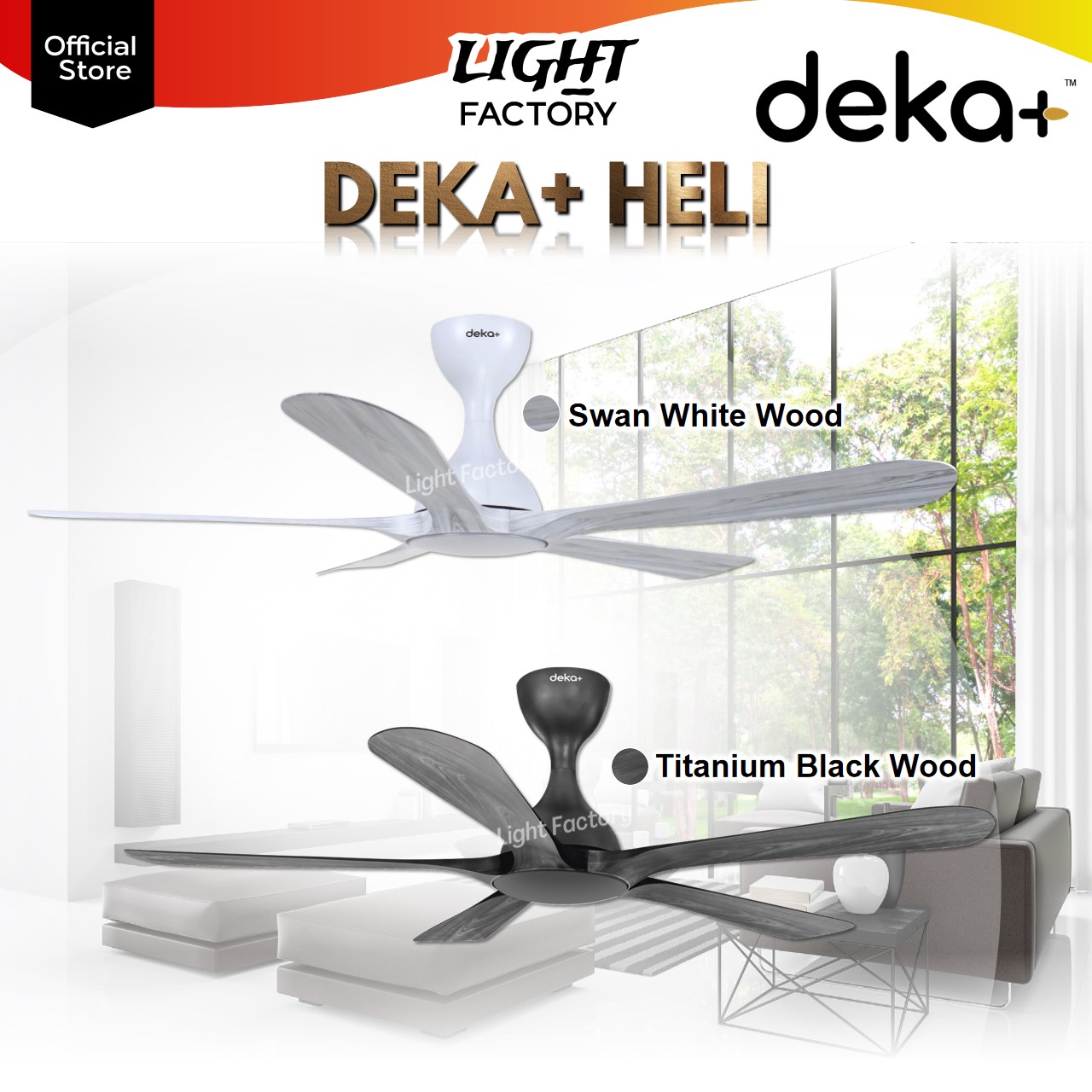 🔥2024 NEW🔥DEKA+ BETA / HELI 56" DC Motor 5 Blades Ceiling Fan 14 Speeds ...