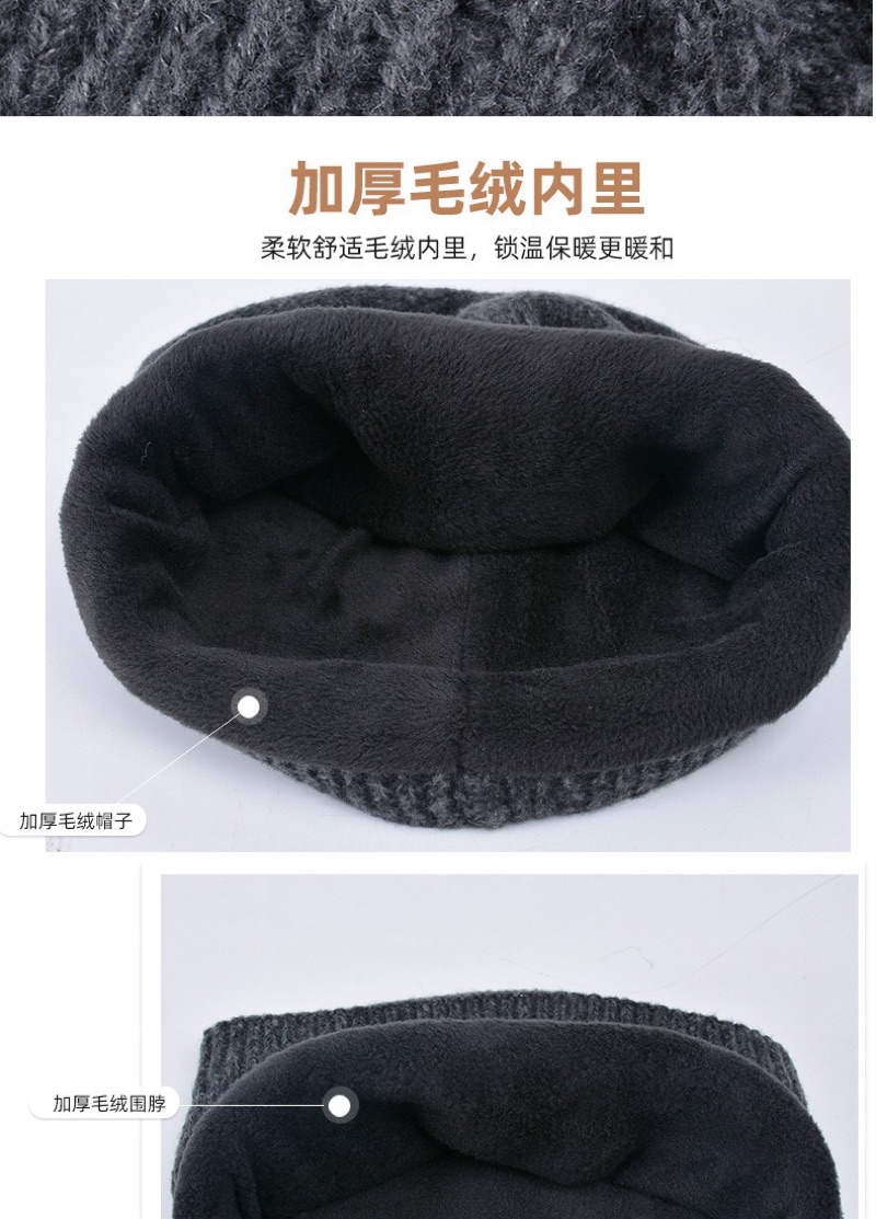 Woolen Winter Knitted Beanie Hat Neck Scraf Winter Beanie Hat Winter ...