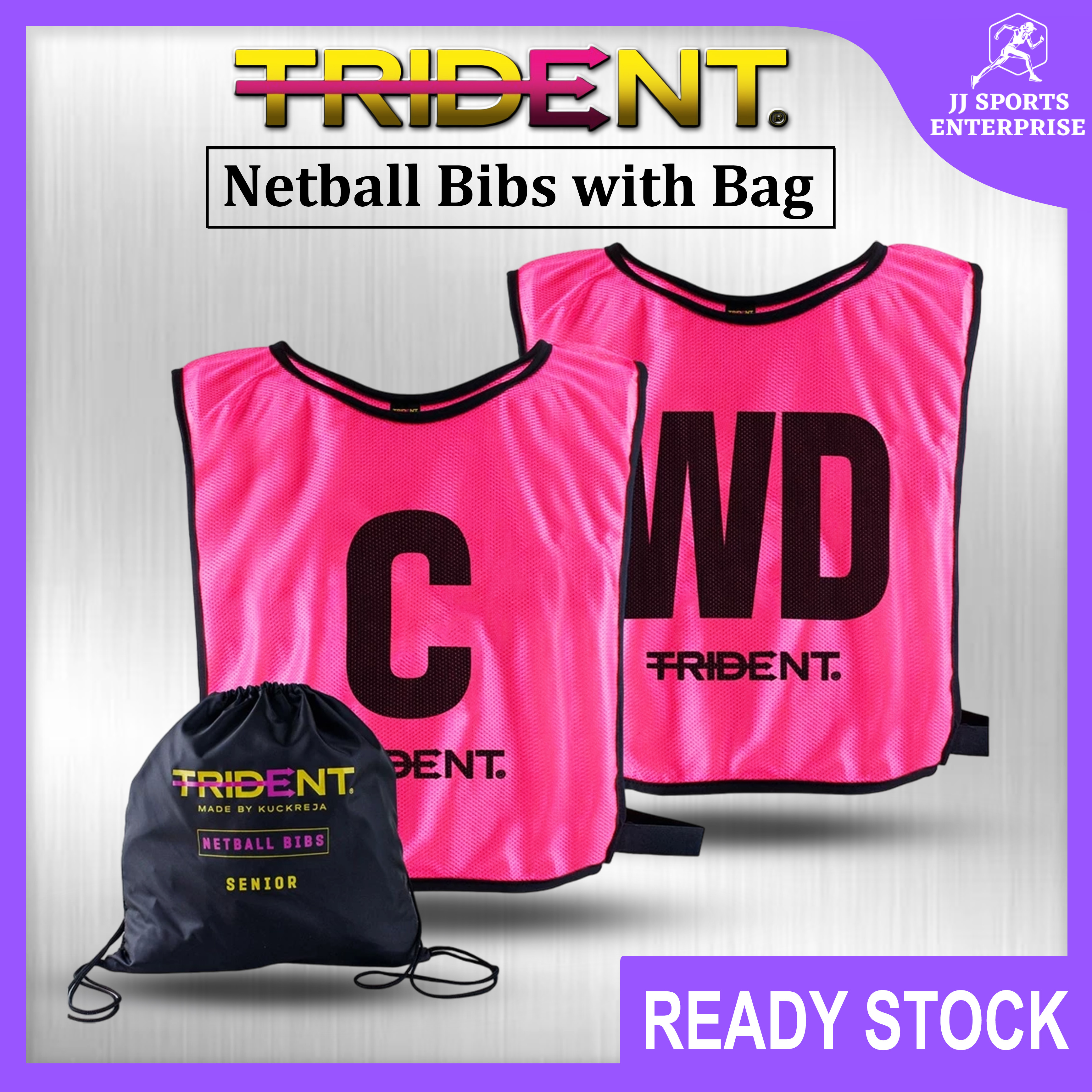 Trident Netball Bibs Set Trident Single Sided Netball Bibs Bib Bola ...