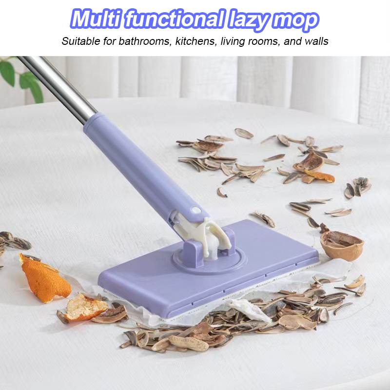 93CM Flat Mop/ Dust-absorbing Removal Mop/ Disposable Wooden Floor Mop ...