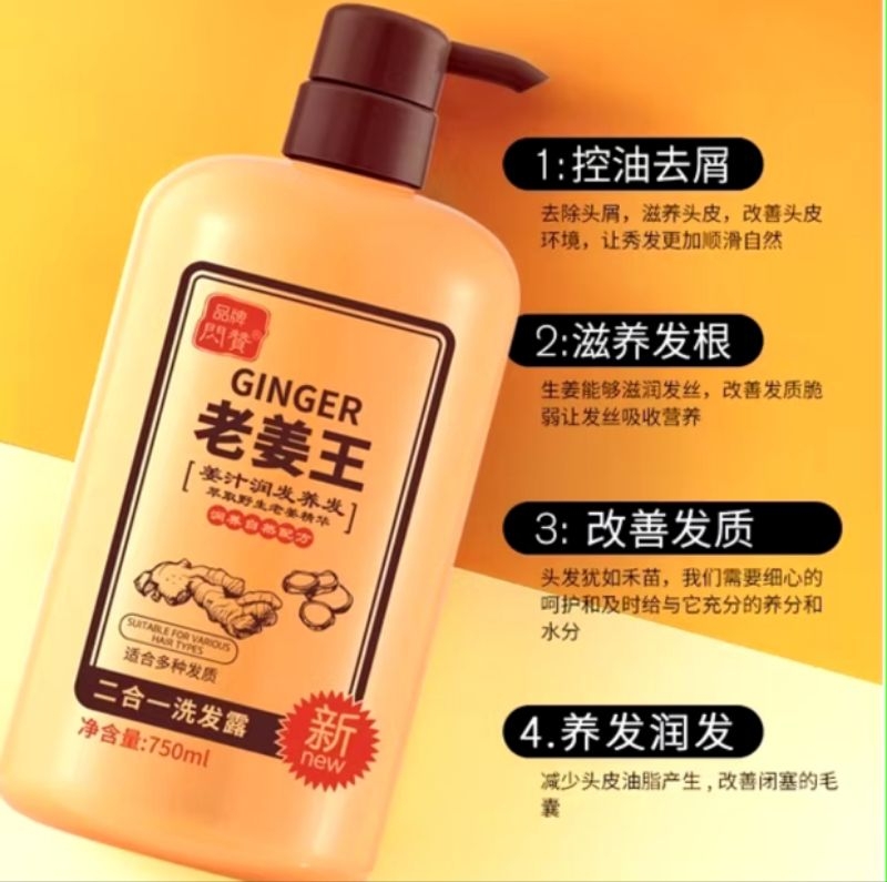 1000ml Ginger Root Booster Shampoo💥1000ML💥💥老姜王洗發水 1000ML GINGER WANG ...