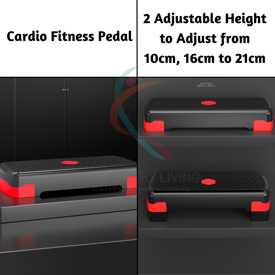 3H Adjustable Non-Slip Aerobic Step Up Board Stepper Fitness Workout ...