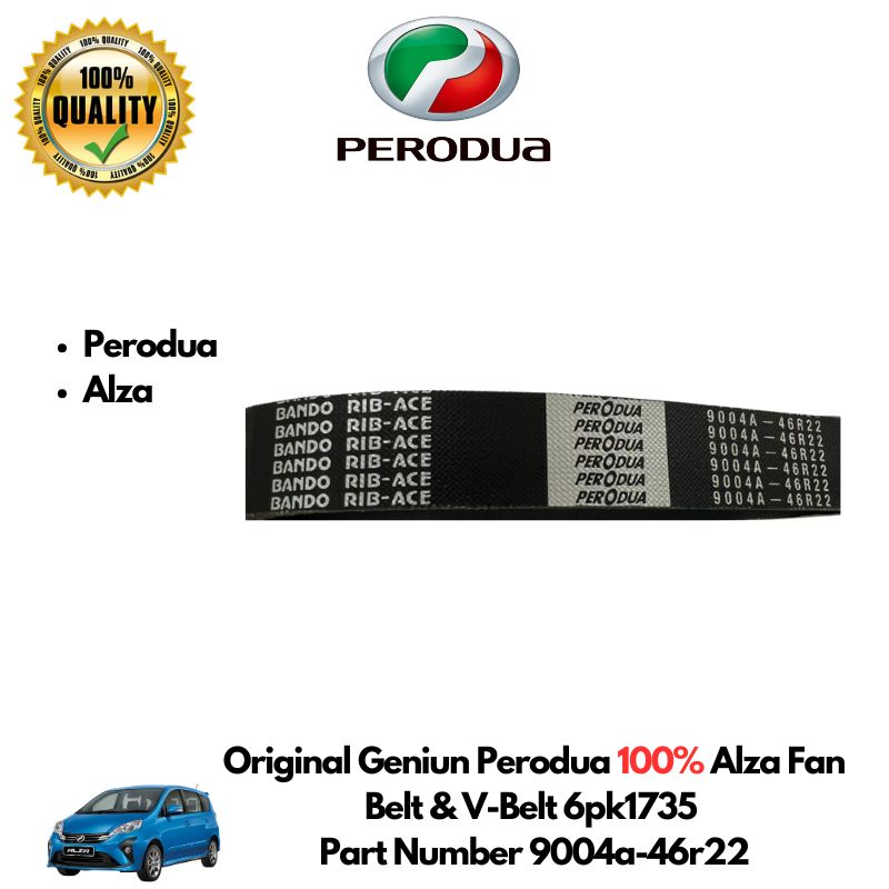 Original Geniun Perodua 100% Alza Fan Belt & V-Belt 6pk1735 Tali ...