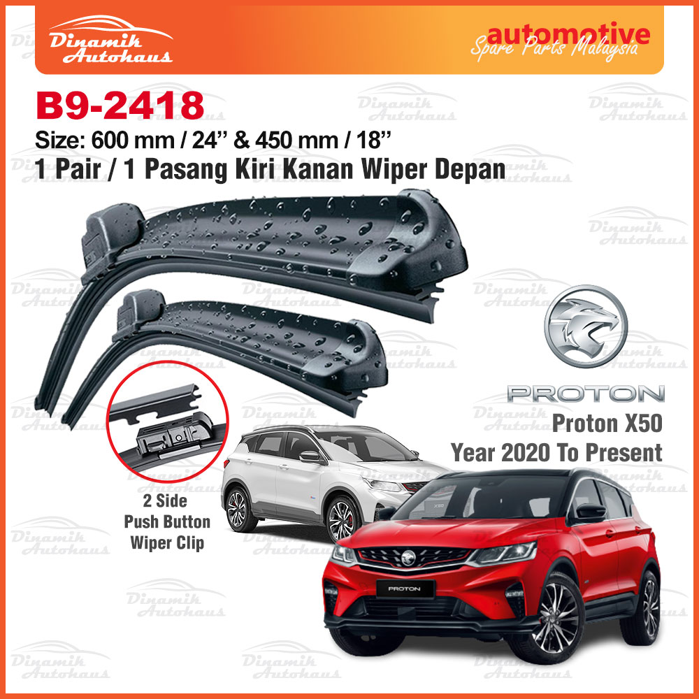 Proton X50 SUV Year 2020 To Present Front Windscreen Soft Wiper Size 24 ...