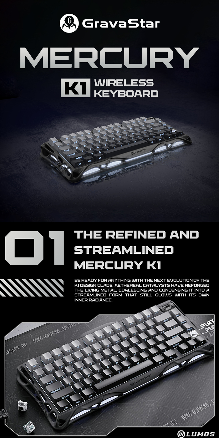 Gravastar Mercury K1 Pro Special Edition INTERSTELLAR SILVER Sleek ...