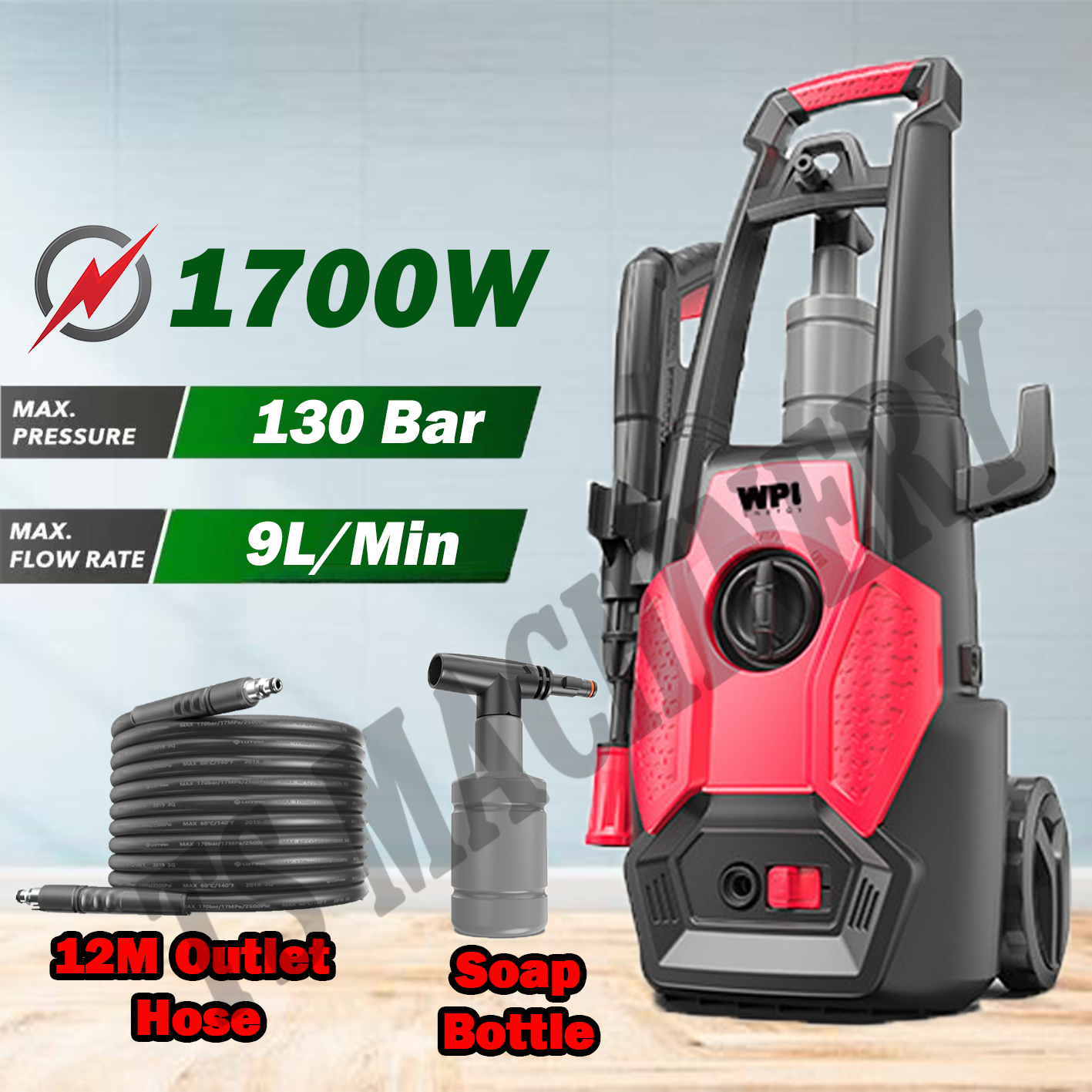 1700W Water Jet Kerata Home Living Air Car Wash Machine Mesin Cuci ...