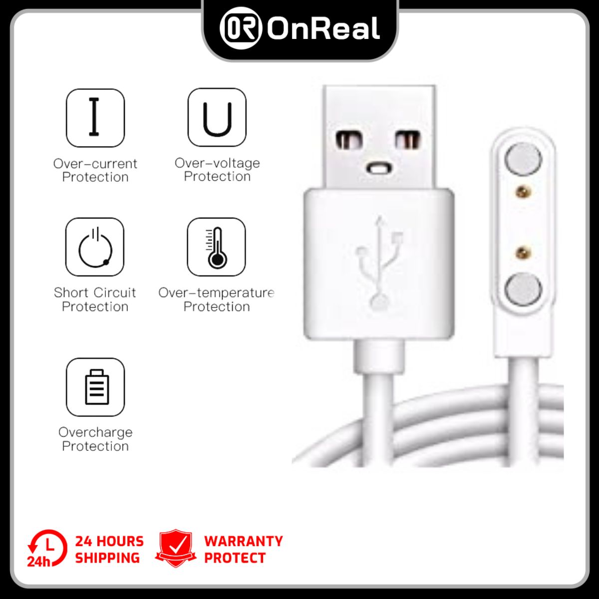 OnReal K22 / K37 Smart Watch Charger Cable Universal USB Charger Watch ...