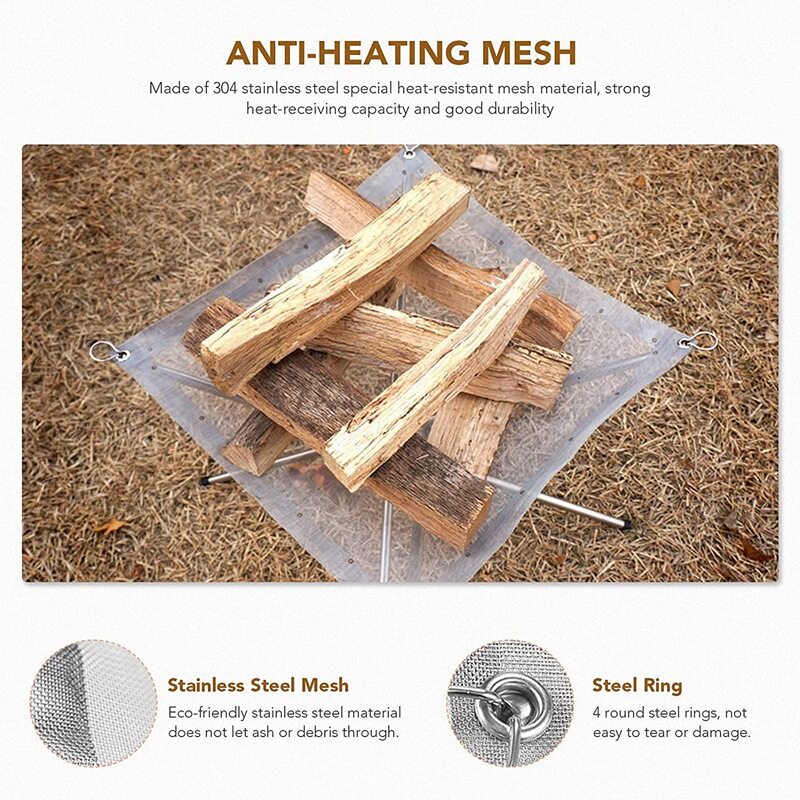 Rak Kayu Api Perkhemahan & Berkelah Portable Fire Pit Campfire Folding ...