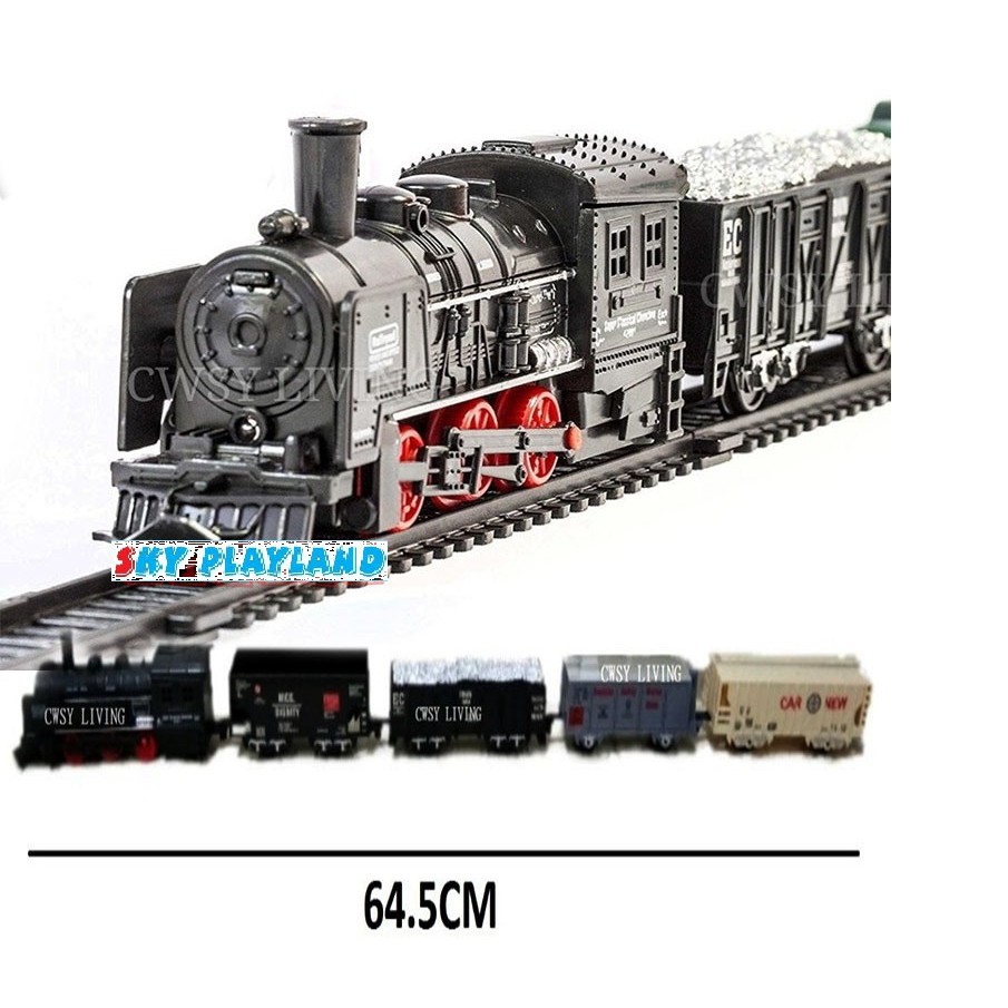 Electric Classic Rail King Train Toy Play Set For Kid Vehicles Toys For ...