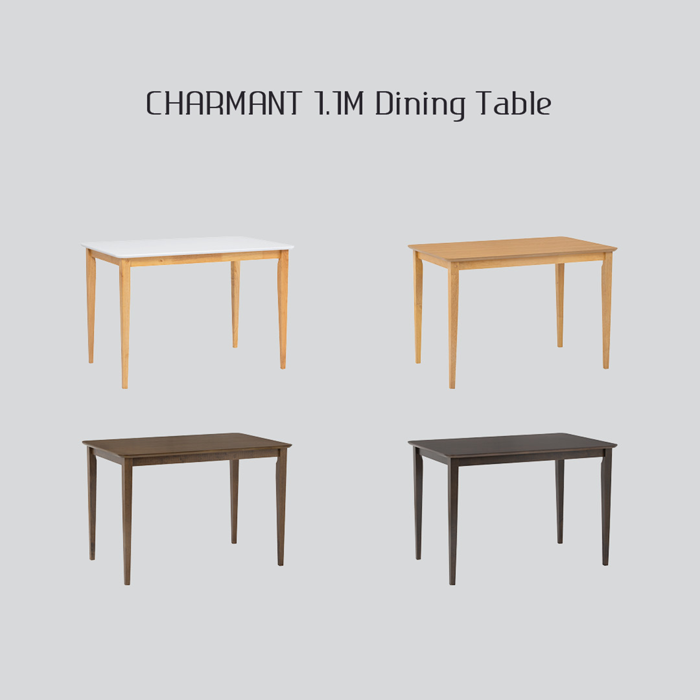 HOMATRIX Wooden Dining Table Set Rectangle Scandinavian 4 Seater 6 ...