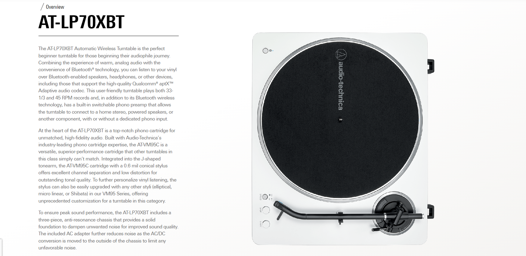 NEW! Audio-Technica Fully Automatic Wireless Bluetooth Belt-Drive ...
