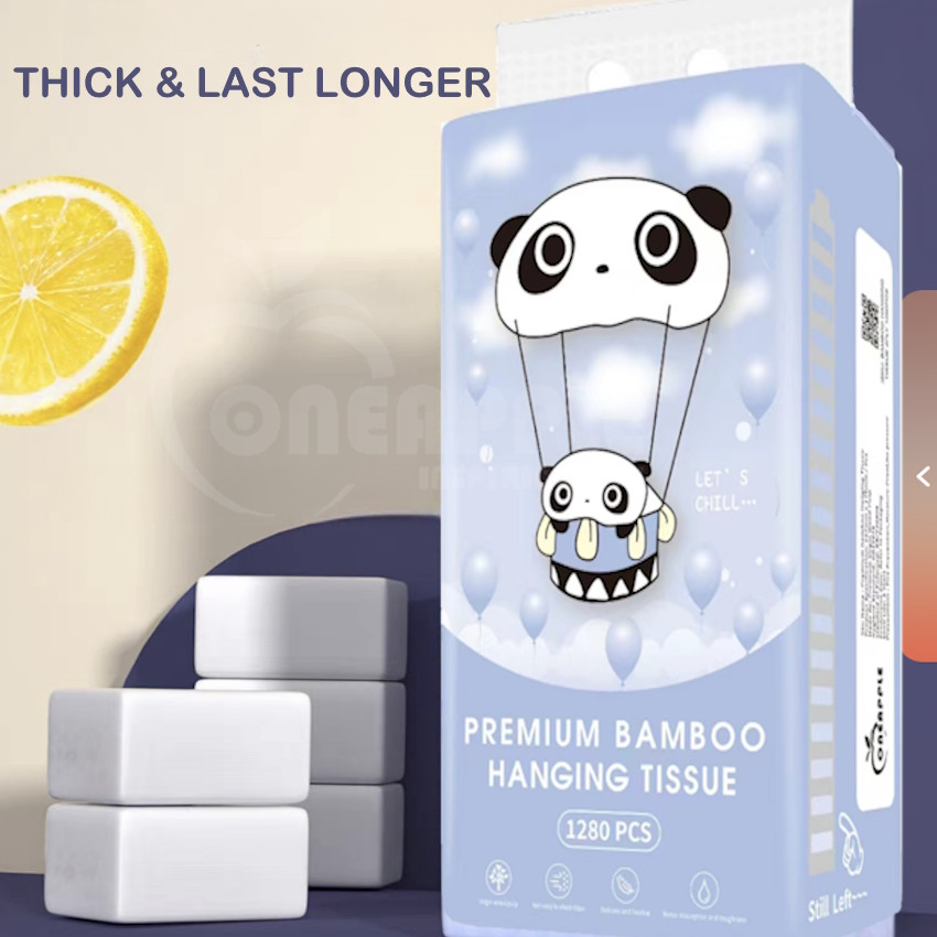 NEW HANGING Bamboo Tissue Bigger Size XL /Soft Facial Tissue 4 Ply 1280 ...