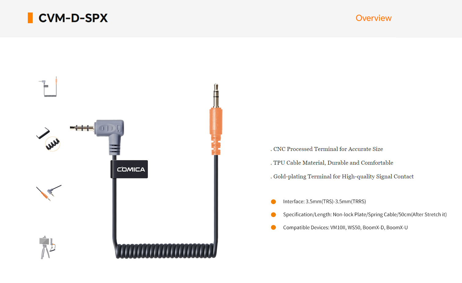 COMICA CVM-D-SPX 3.5MM TRS-TRRS AUDIO CABLE FOR SMARTPHONE | Shopee Malaysia