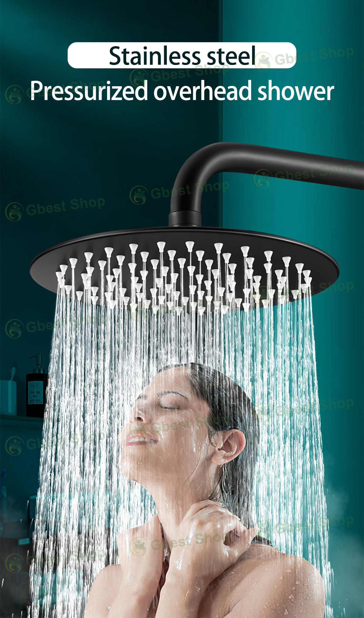 360 degree Stainless Steel Rainfall Shower Head high pressure Shower ...