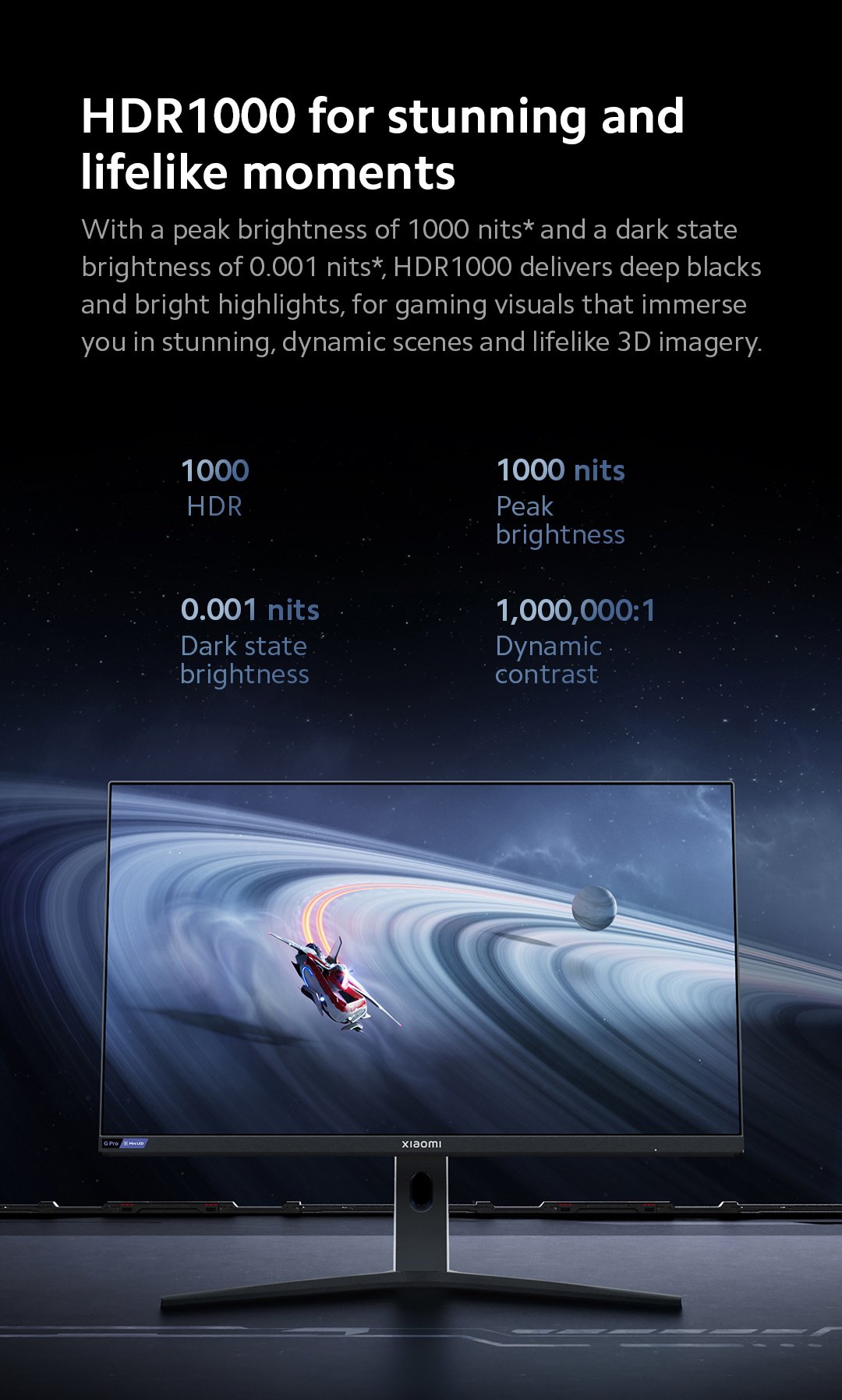 Xiaomi Mini LED Gaming Monitor G Pro 27i | 2K 180Hz 27" Fast IPS |1152 ...