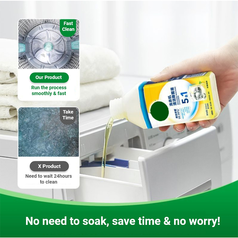 5in1 Washing Machine Cleaner 250ml (1Bottle) Detergents Laundry Machine ...