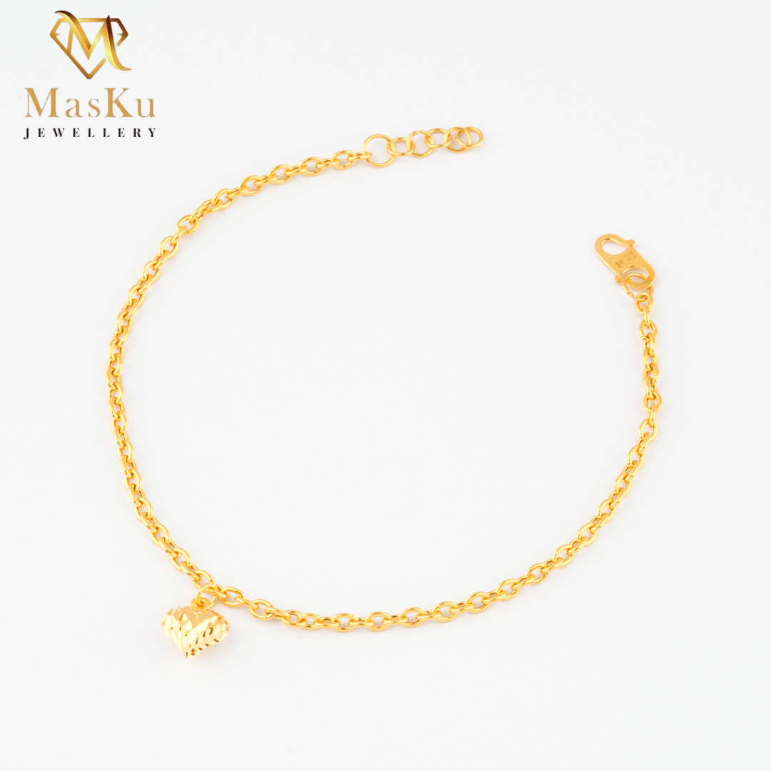 MasKu Jewellery Bracelet 22K / 916 Rantai Tangan Sauh Love Bajet ...