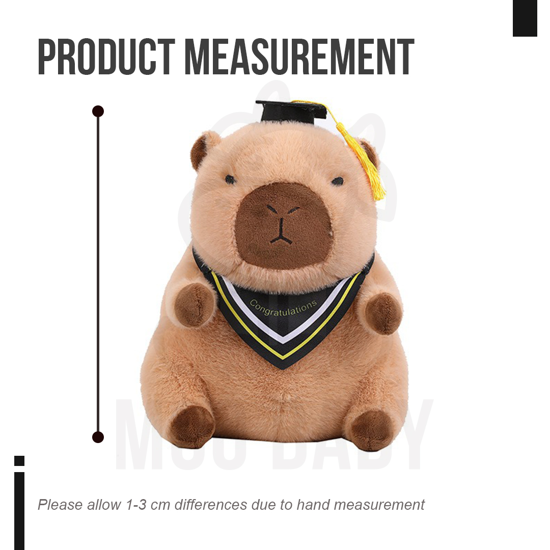 🐮Moo Baby Patung Konvo Capybara 45cm Patung Capybara Graduation ...