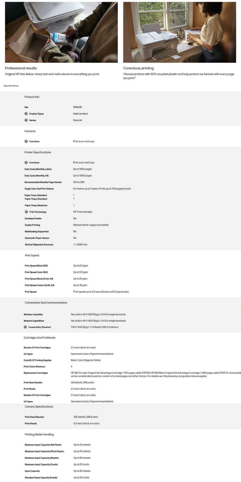 HP Deskjet Ink Advantage 4275 All In One Printer | 1200x1200 DPI | 8 ...