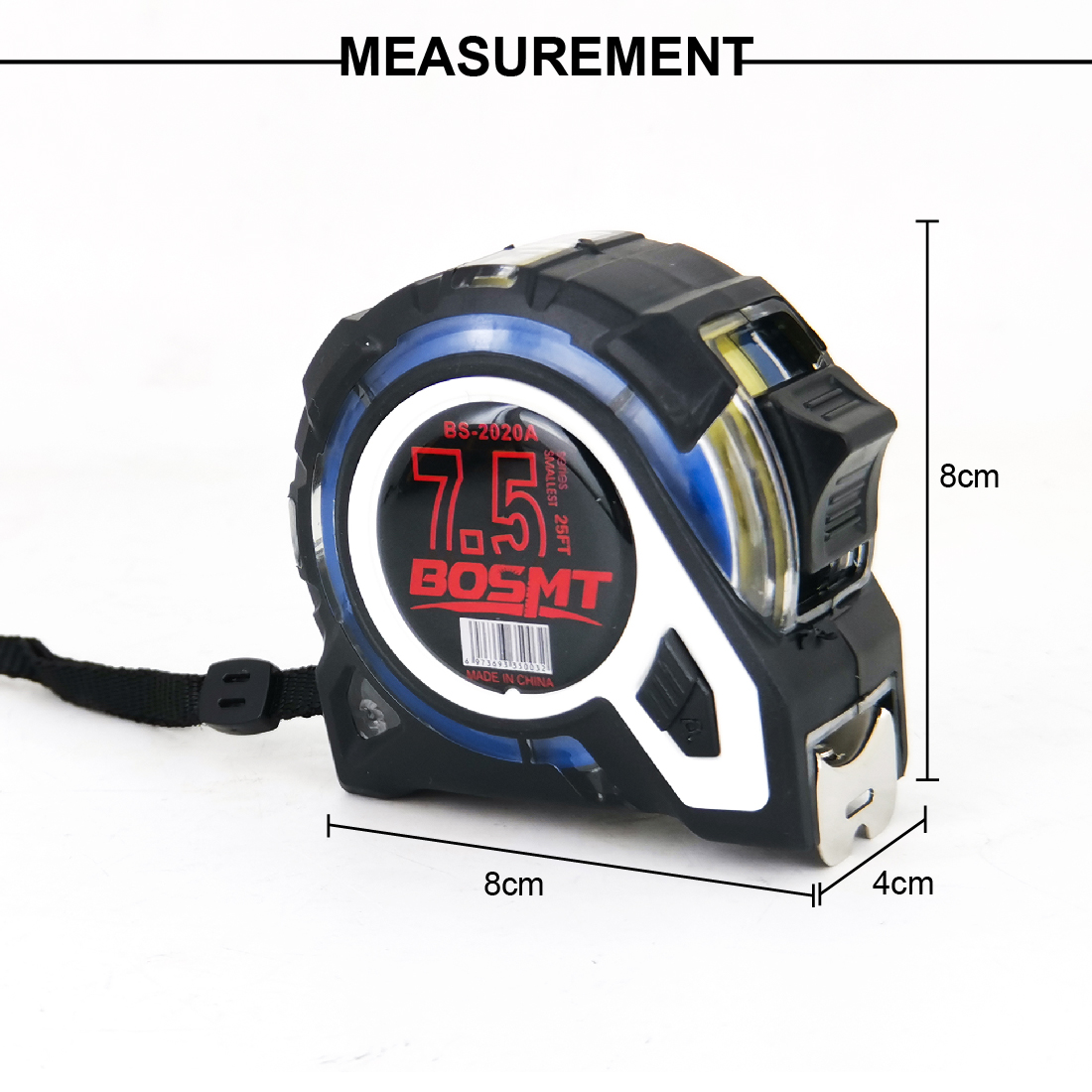 BOSMT Measuring Double-brake Tape 7.5M / 25ft (BS-2020A)/RUIKE (7.5M ...